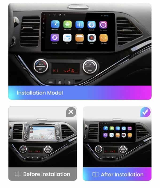 RoadMaster CarPlay Kia Picanto 2011-2016 Android 13 Navigatie en Multimediasysteem 2GB RAM 32GB ...