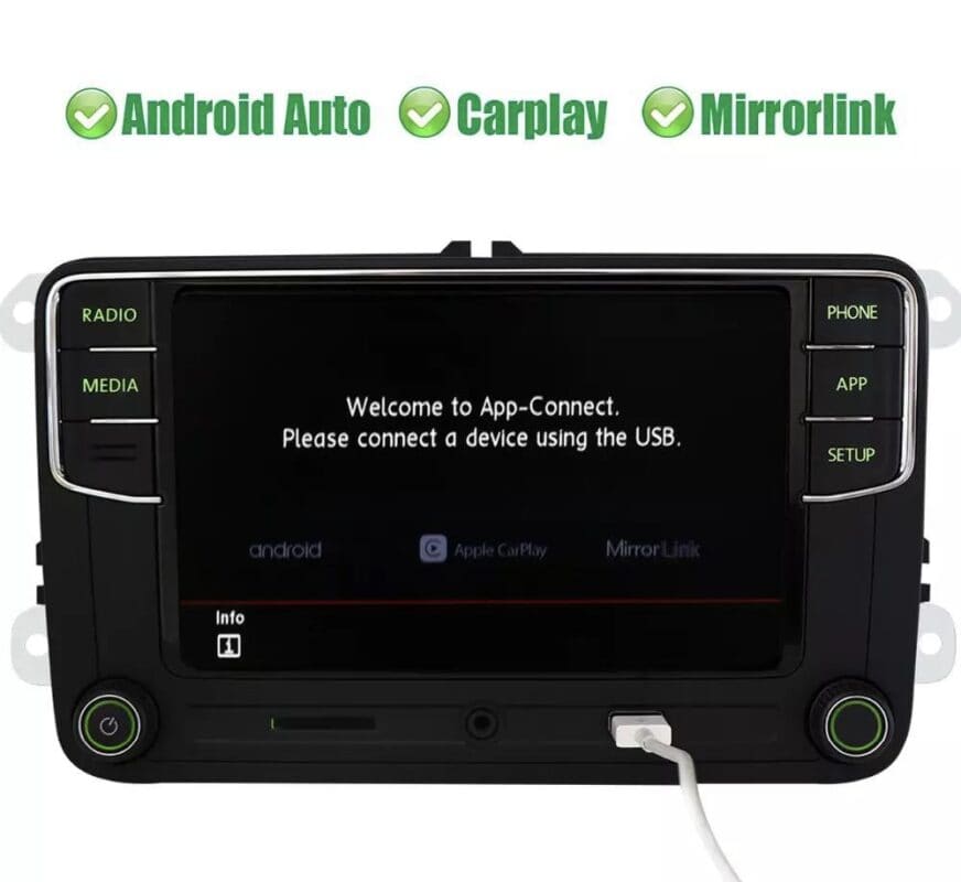 Skoda RCD330 Carplay + Android Auto autoradio Bluetooth USB AUX SD ...